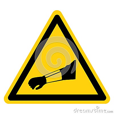 Warning Wear Arm Protection Symbol Sign ,Vector Illustration, Isolate ...