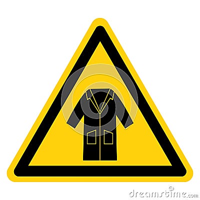 Warning Wear Smock Symbol Sign, Vector Illustration, Isolate On White ...