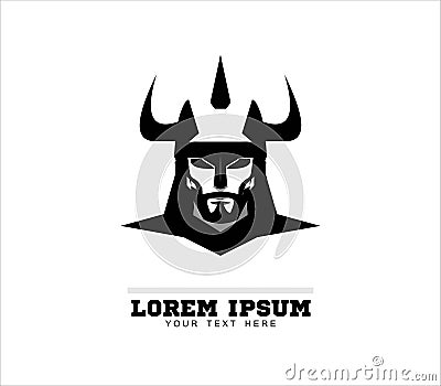 Warrior. Warrior Icon. Warrior With The Three Horn. Cartoon Vector ...