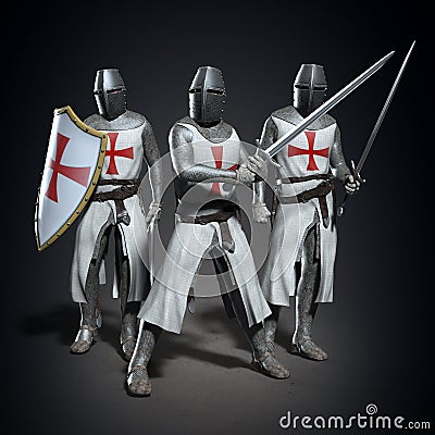 Warriors Of The Knights Templar Stock Illustration | CartoonDealer.com ...