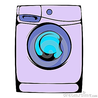 Washing Machine Icon Cartoon Vector Illustration | CartoonDealer.com ...