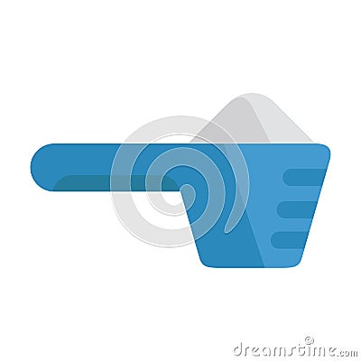 Washing Powder In A Dosing Spoon. Chemical Laundry Detergent. Cartoon ...