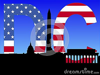 Washington DC Skyline Cartoon Vector | CartoonDealer.com #3875997