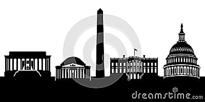 Washington DC Skyline Vector Illustration | CartoonDealer.com #32238092