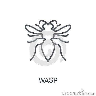Wasp Linear Icon. Modern Outline Wasp Logo Concept On White Back ...