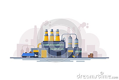 Waste Processing Factory Industrial Building, Garbage Collection ...