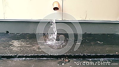 Waste Water Discharge System in a Modern Building. Downpipe from Which ...