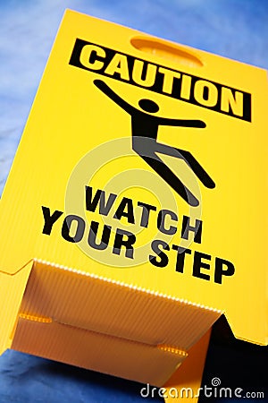 Watch Your Step Sign Stock Photo - Image: 12170740