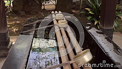 Shinto Purification Water Basin Stock Video - Video of asia, pavilion ...