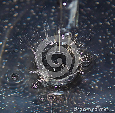 Water Drip Splash On Water. Stock Photo - Image: 16574780