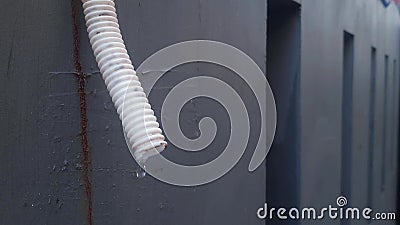 Water Dripping from Air Conditioner (AC) Outlet Pipe Stock Footage ...