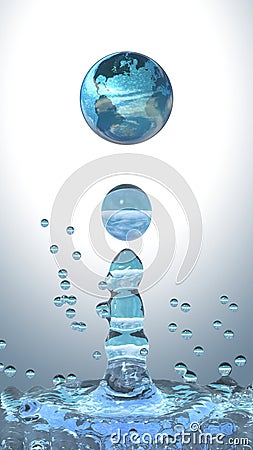 Water Drop With Earth Stock Photography - Image: 22202822