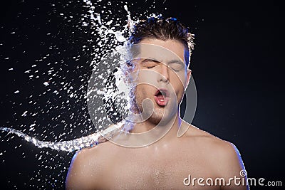 Water On Face. Stock Photo - Image: 32660780