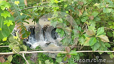 The Water Flow in the River that Forms a Small Waterfall Stock Footage ...