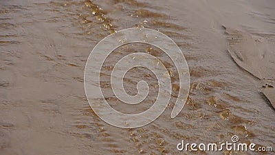 Water Flowing Over Sand on Beach. Stock Video - Video of idyllic ...