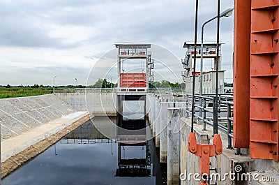 Water Gates. Sluice Gate In Irrigation System Stock Photo ...