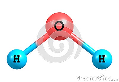 Water (H2O) Molecular Structure Isolated On White Royalty-Free Stock ...