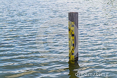 Water Level Pole Royalty Free Stock Photo - Image: 28100635