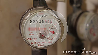 Water meter counting stock footage. Video of counting - 182183674