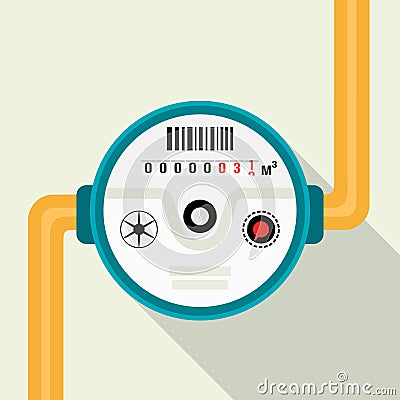 Water Meter. Vector Illustration Of A Water Meter | CartoonDealer.com ...