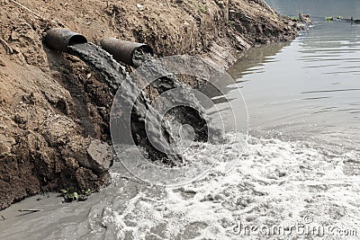 Water Pollution In River Stock Photo - Image: 40479330