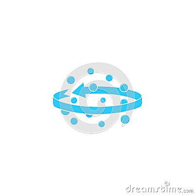 Water Purify Circle Arrow Ribbon Shape Logo Vector | CartoonDealer.com ...