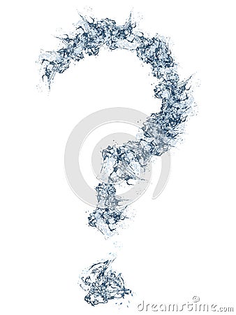 Water Question Mark Stock Photo - Image: 24987520