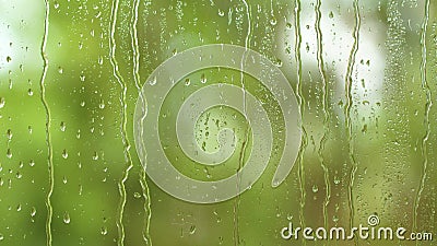 Water Rainfall, Vertical Rain Drops Texture on Window Glass, Blurred ...