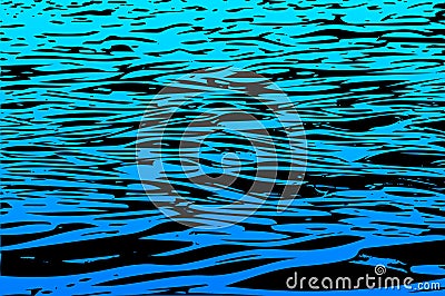 Water With Ripples Illustration. Blue Gradient Royalty-Free Cartoon ...