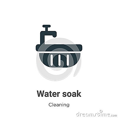 Water Soak Vector Icon On White Background. Flat Vector Water Soak Icon ...