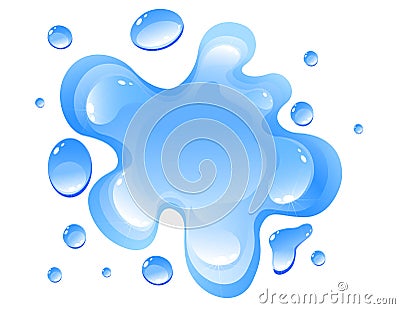 Water Spill Cartoon Vector | CartoonDealer.com #17382681