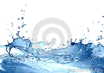 Water Splash Effect On White Background With Ripple And Reflection ...
