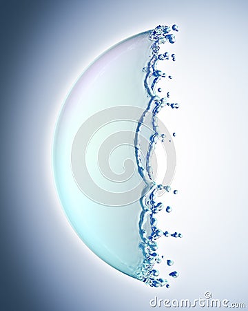 Water Splash In The Form Of A Sphere . 3D Stock Photography ...