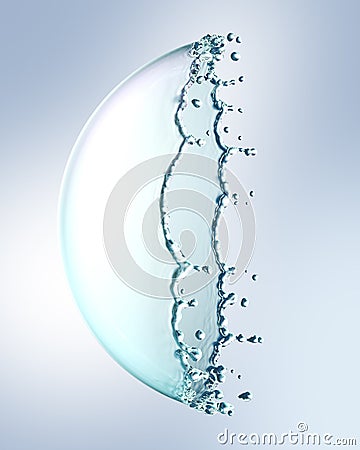 Water Splash In The Form Of A Sphere . 3D Royalty-Free Stock Photo ...