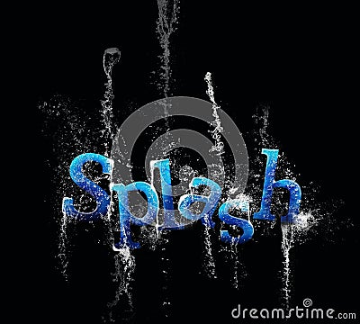 Water Splash Text Royalty Free Stock Photography - Image: 16728657