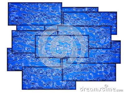 Water Texture Collage Royalty Free Stock Images - Image: 3564099