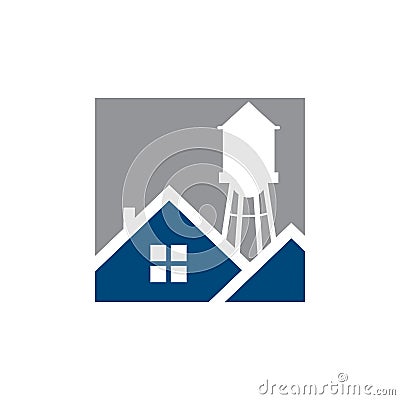 Water Tower Logo , Reservoir Logo Vector | CartoonDealer.com #222362006