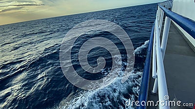 Water Waves. Ship`s Bow, Moving Through The Waves. Stock Footage ...