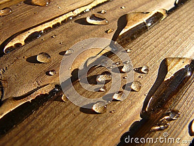 Water On Wood Stock Image - Image: 158811