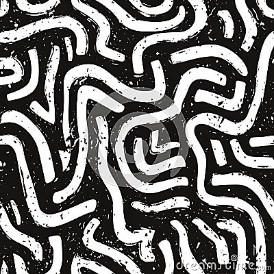 Watercolor Linear And Dots Pattern Hand Drawing Royalty-Free Stock ...