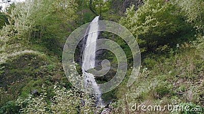 Waterfall Falling Form High Cliff Stock Video - Video of river, travel ...