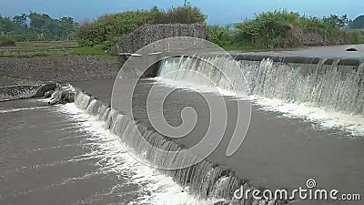 A Waterfall that is Formed in the Irrigation Area Stock Video - Video ...