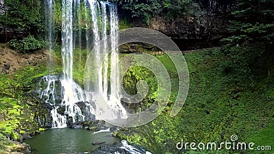 Waterfall Runs Down into Steep-sided Gorge Stock Video - Video of ...