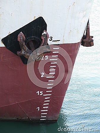 Waterline Marked On The Ship With Draft Scale Numbering Royalty-Free ...