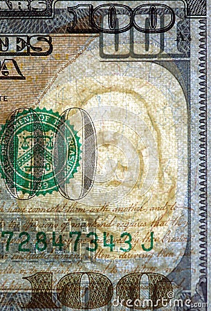 Watermark On New Hundred Dollar Bill Royalty-Free Stock Image ...