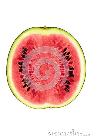Watermelon Cross Section On White Royalty-Free Stock Photo ...