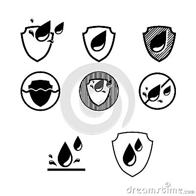 Waterproof Icon, Water Protection Icon ,label Sticker Logo Vector ...