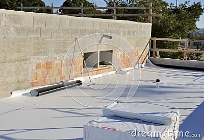 Waterproofing And Insulation Pvc Terrace Stock Photos - Image: 34651693