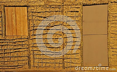 Wattle-and-Daub Construction Details Royalty Free Stock Photography ...
