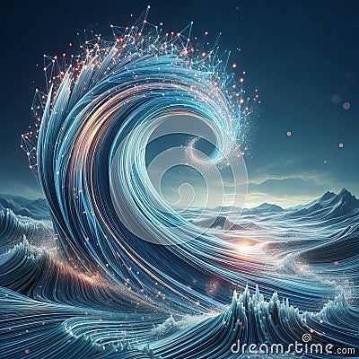 Wave Diffraction The Bending Of Waves Around Obstacles Or Thru Stock ...